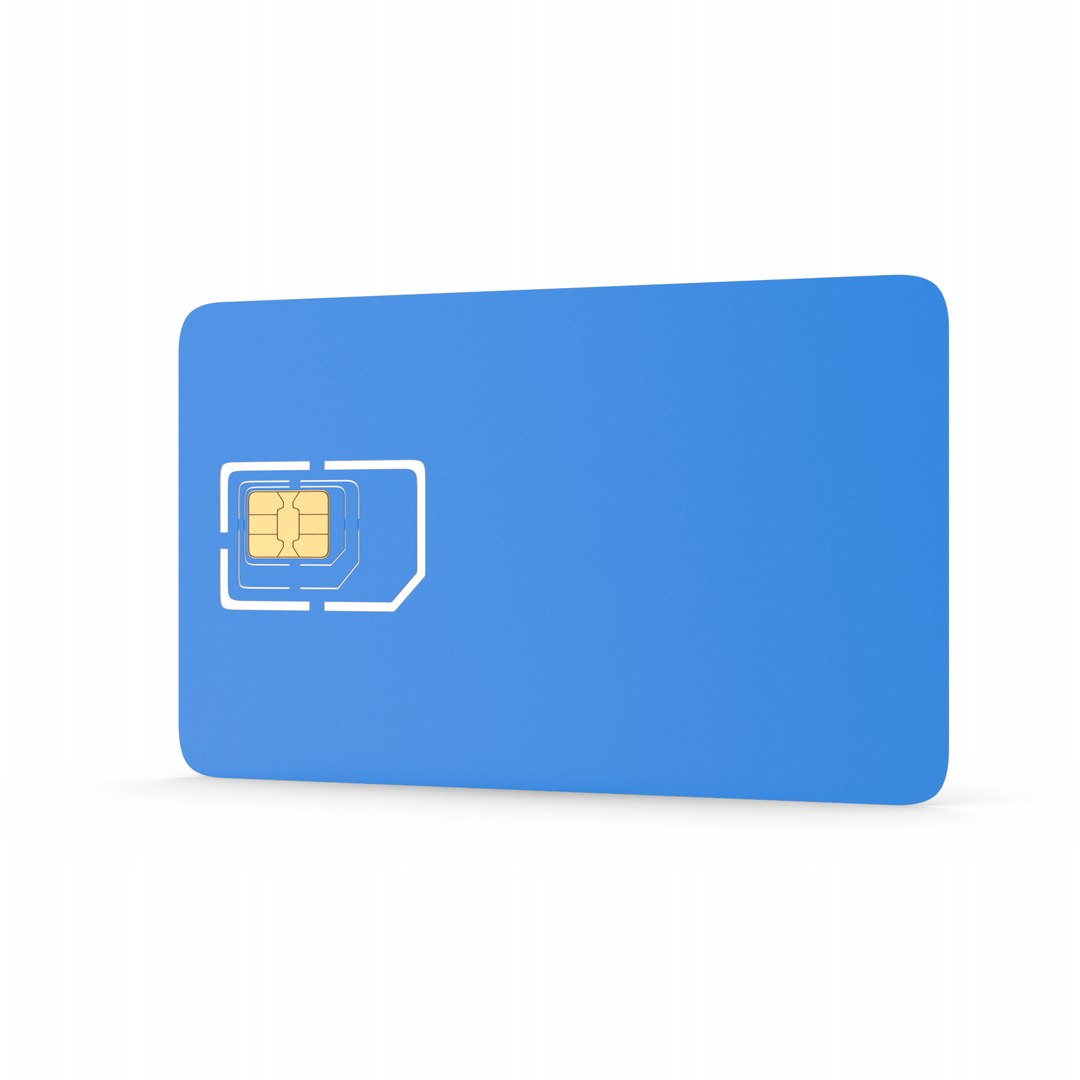 Blue Sim Cards Collection 3D Model - TurboSquid 2064277