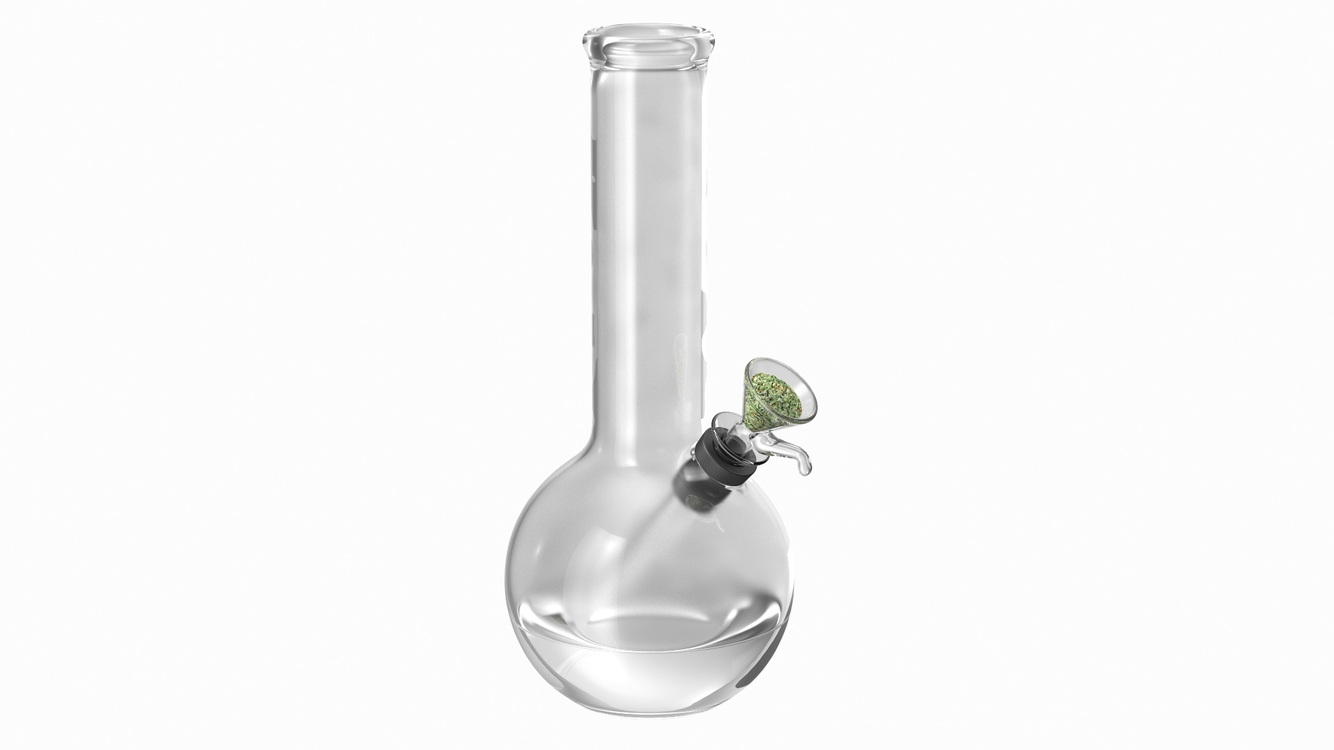 3D Round Glass Bong With Cannabis Model - TurboSquid 1997927