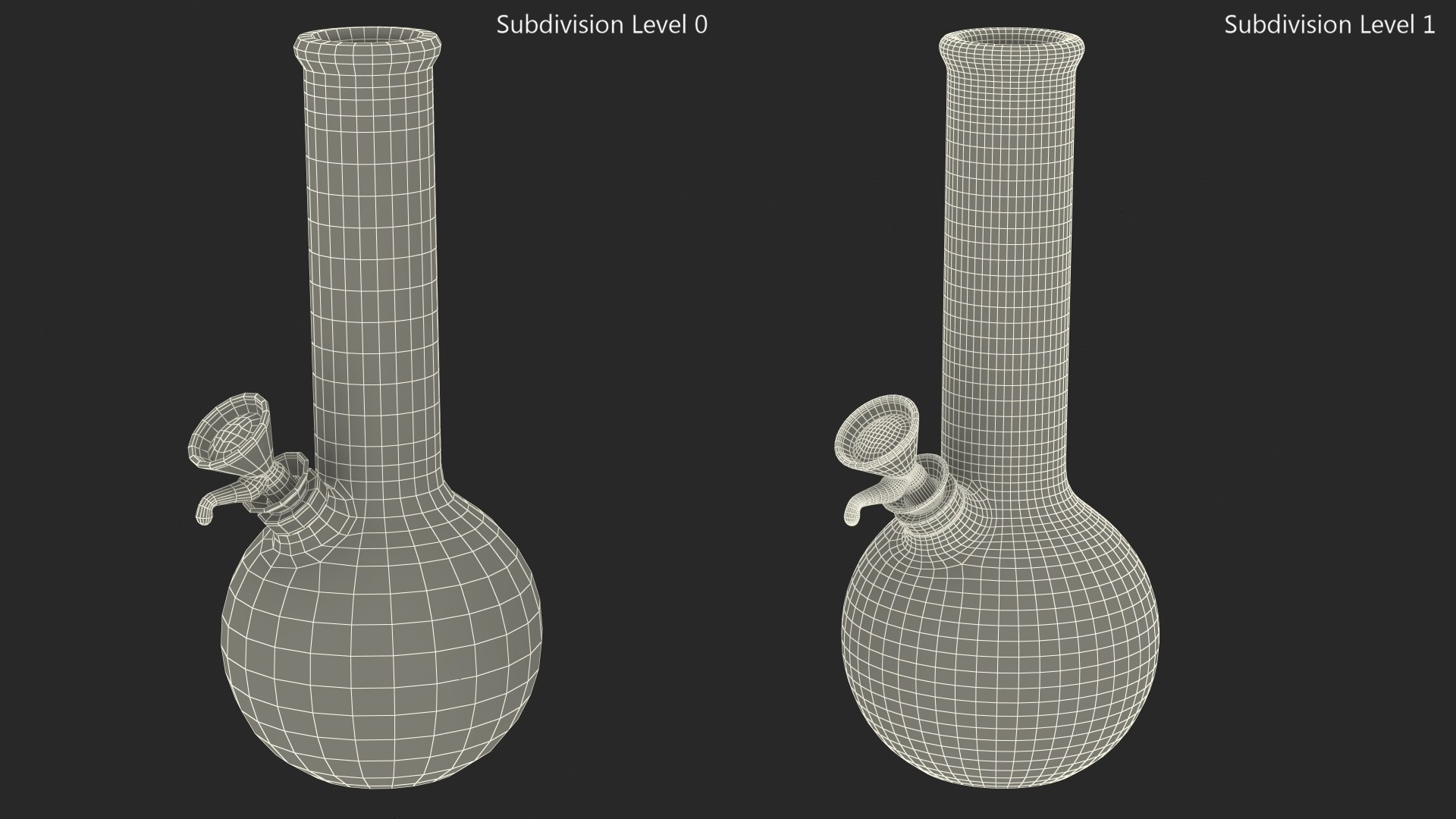 3D Round Glass Bong With Cannabis Model - TurboSquid 1997927