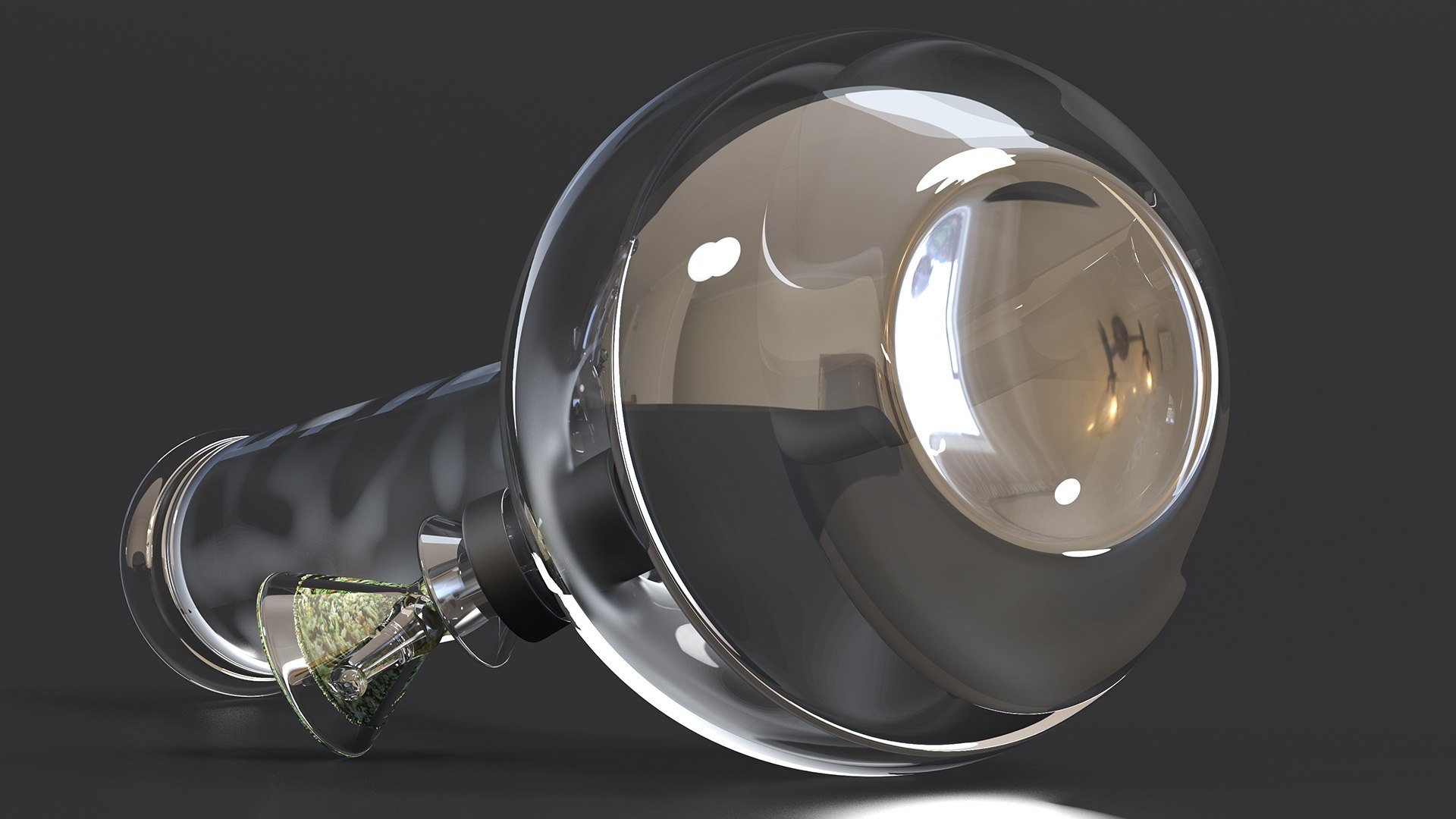 3D Round Glass Bong With Cannabis Model - TurboSquid 1997927