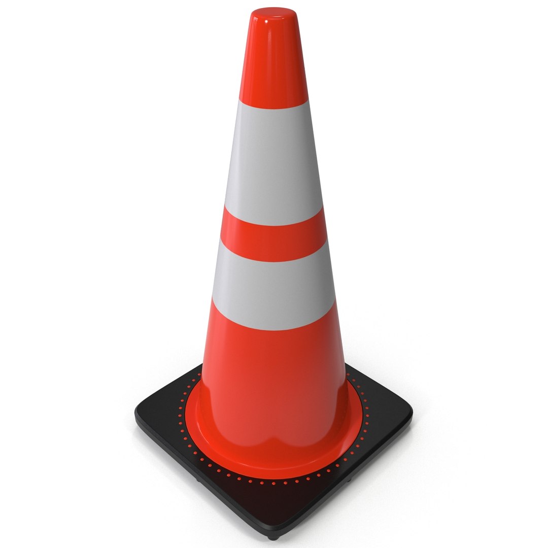 Pvc Orange Glow Cone 3d Max
