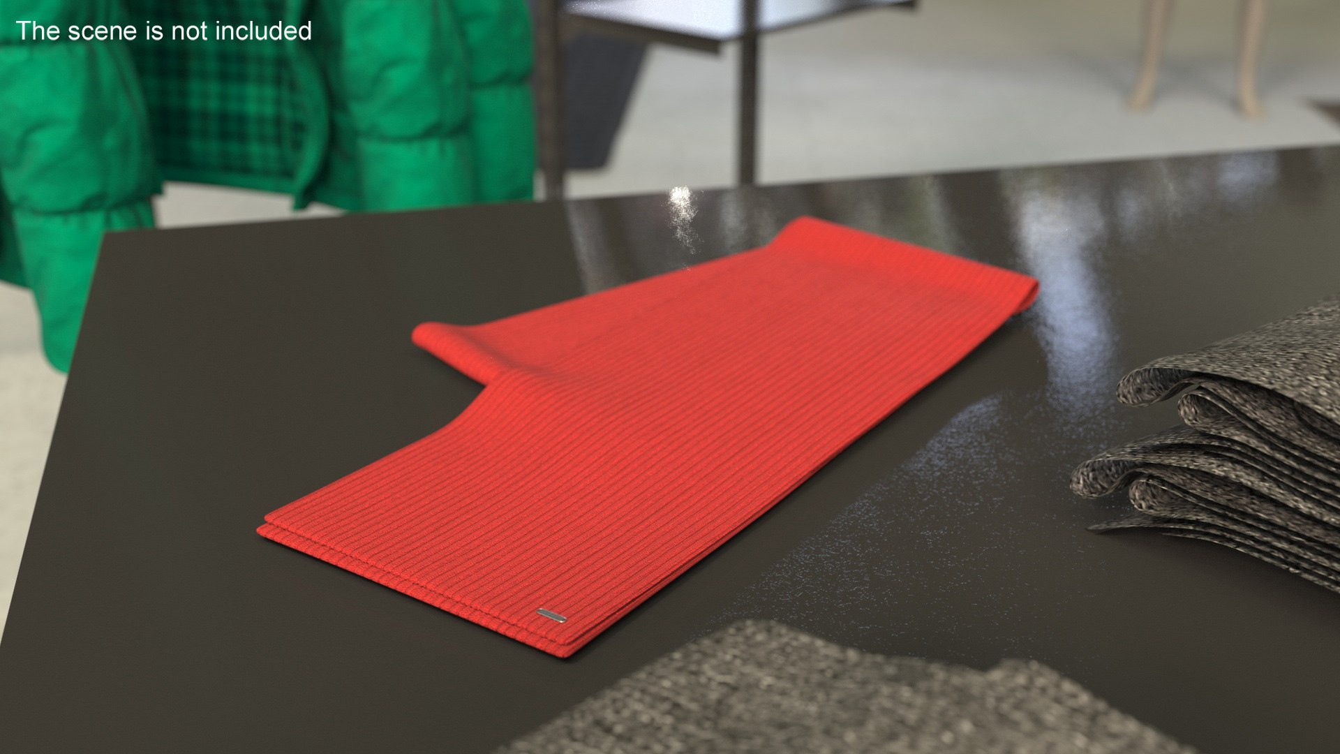 3D Red Knit Scarf Folded Model - TurboSquid 2243991