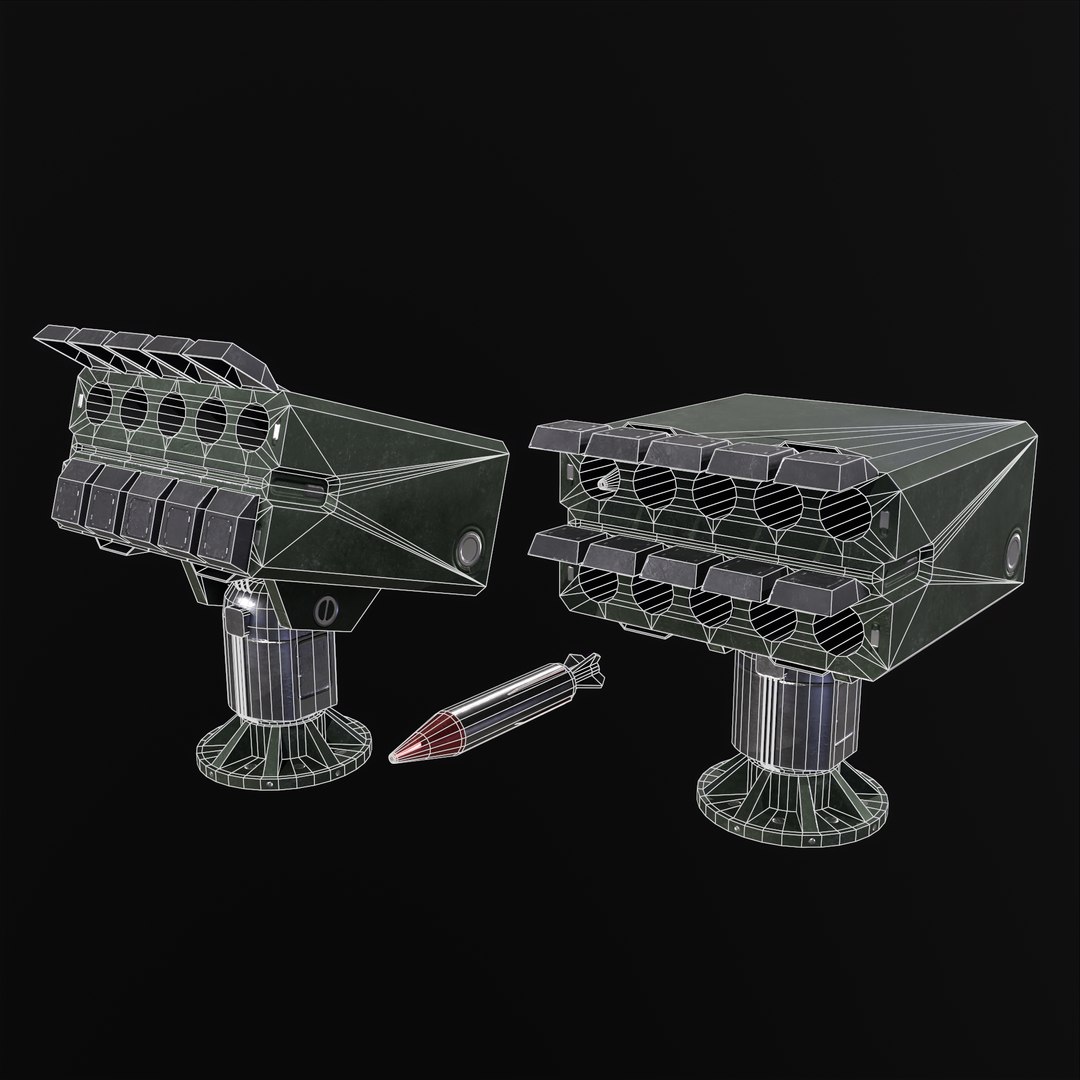 Missile Turret Game-Ready PBR 3D Model - TurboSquid 2277869