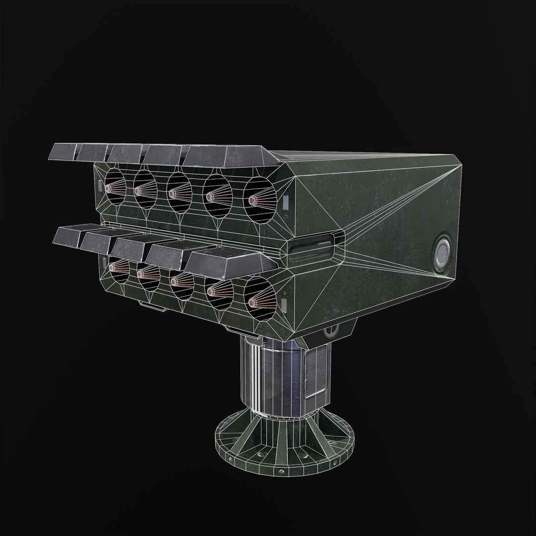 Missile Turret Game-Ready PBR 3D Model - TurboSquid 2277869