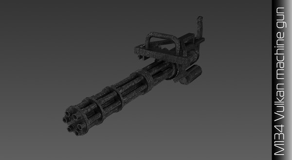modelo 3d M134 Vulcan Minigun Machine Gun - TurboSquid 564333