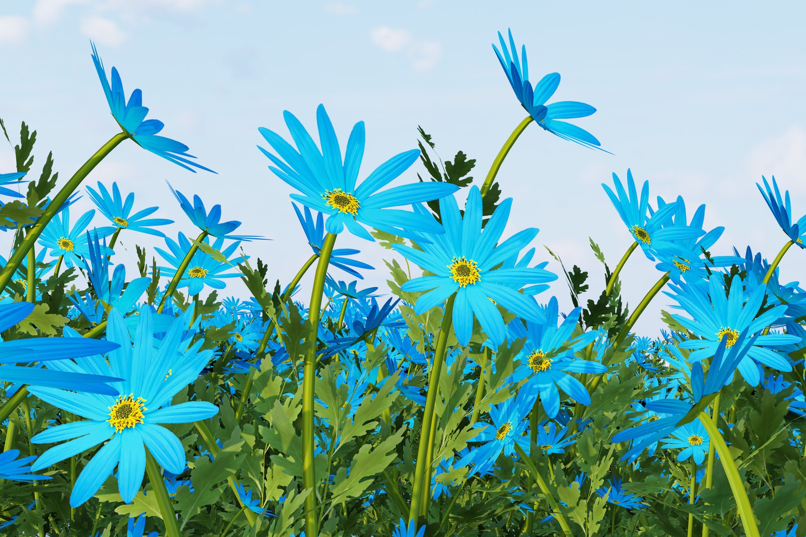 Blue Flower Plant 3D - TurboSquid 2249680