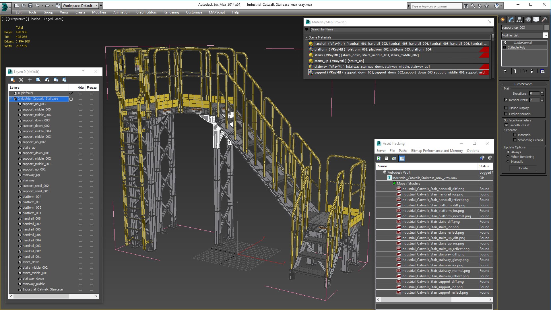 Free 3D industrial catwalk staircase model - TurboSquid 1589671