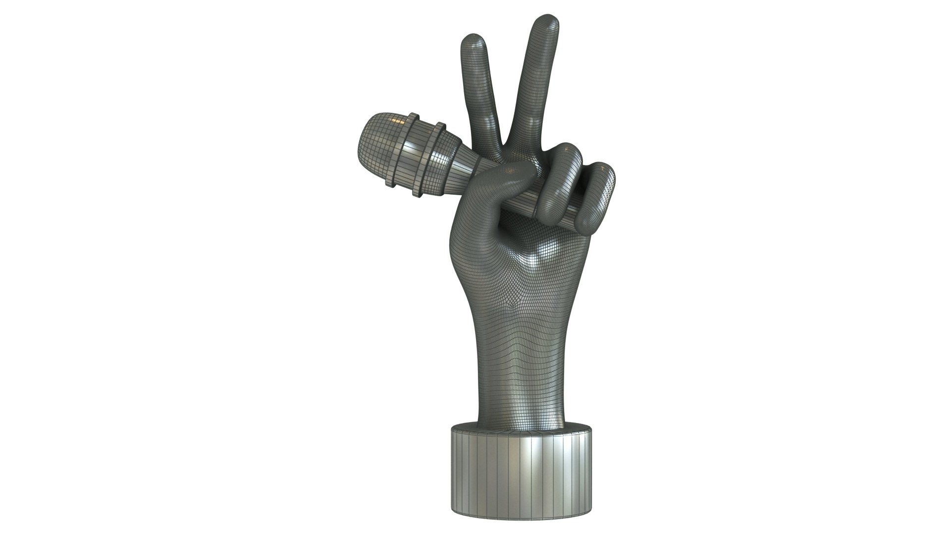 3D The Voice Hand Award - TurboSquid 1715993