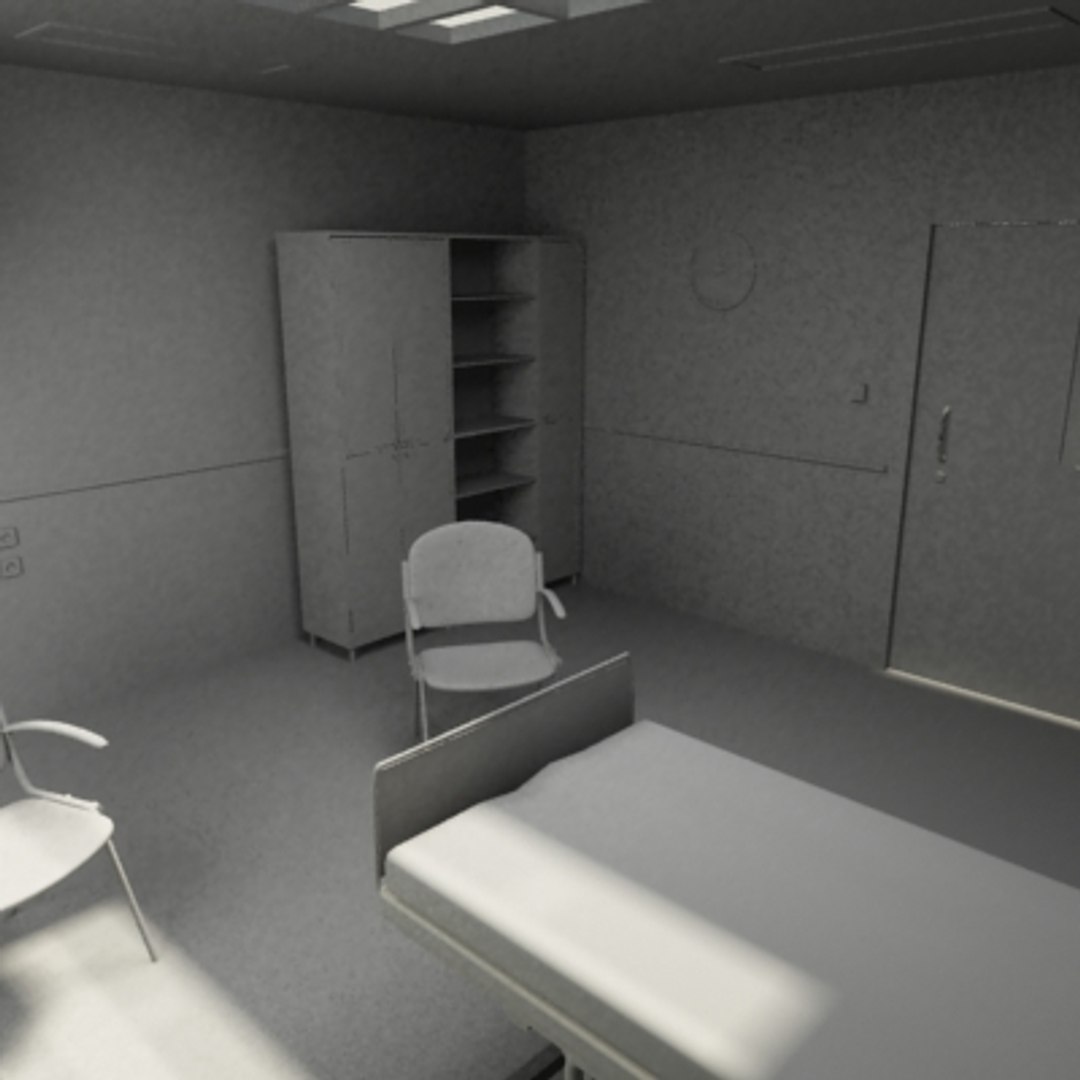3ds max hospital bed room