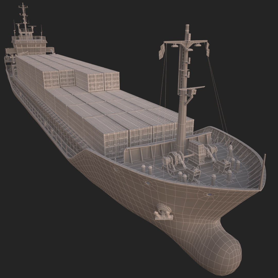 3D container ship - TurboSquid 1187489