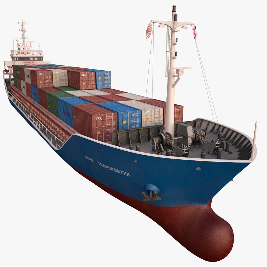 3D Container Ship - TurboSquid 1187489