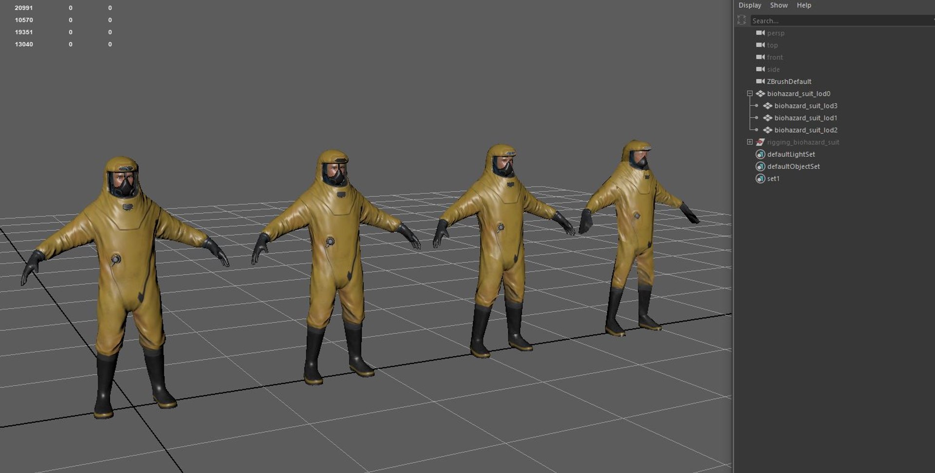 3D Game Ready Biohazard Suit Model - TurboSquid 1836981