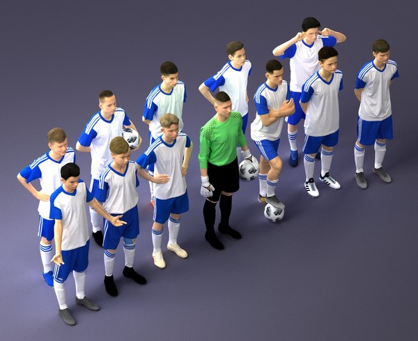 Soccer team 3D - TurboSquid 1560487