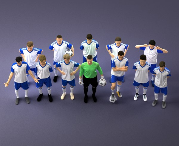 Soccer team 3D - TurboSquid 1560487