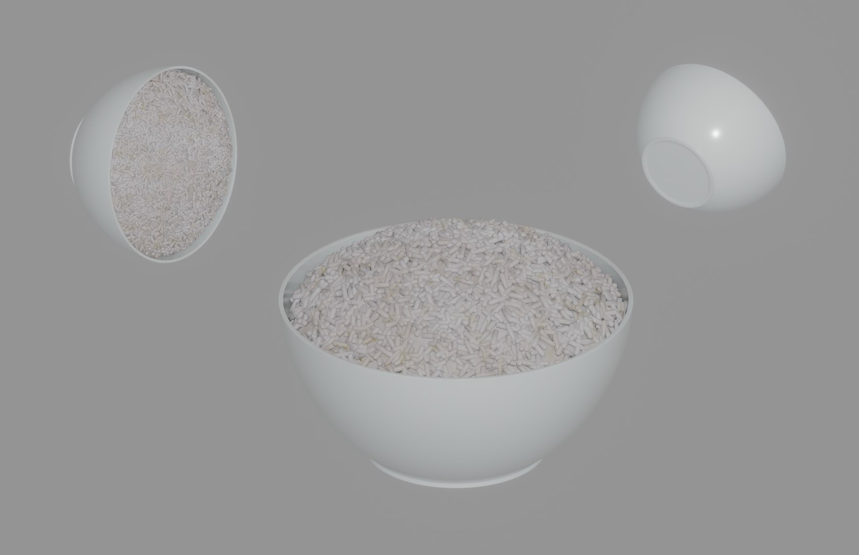 3D Rice Bowl Model - TurboSquid 2196913