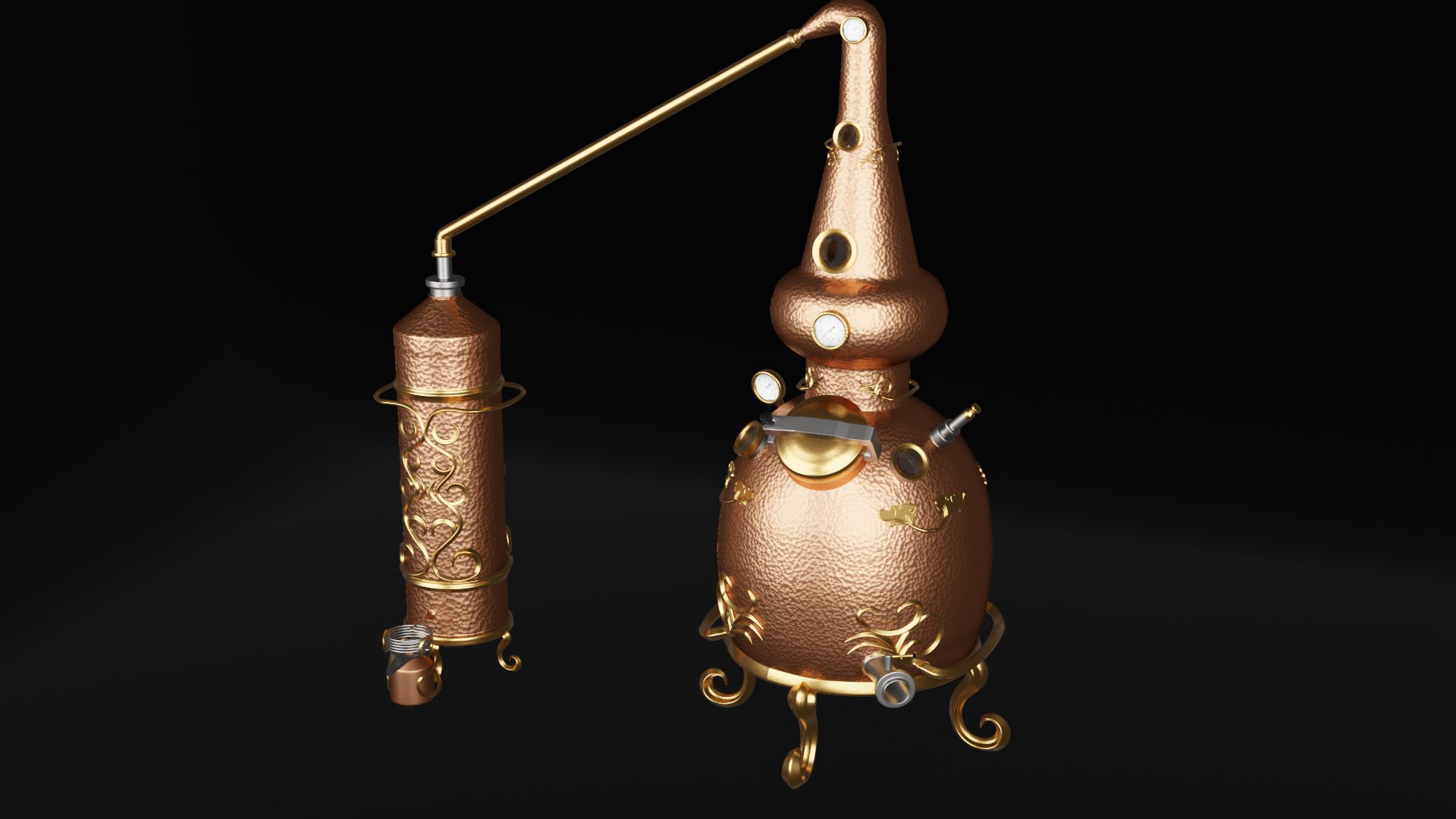 3D Copper Distillery Set Model - TurboSquid 2018363
