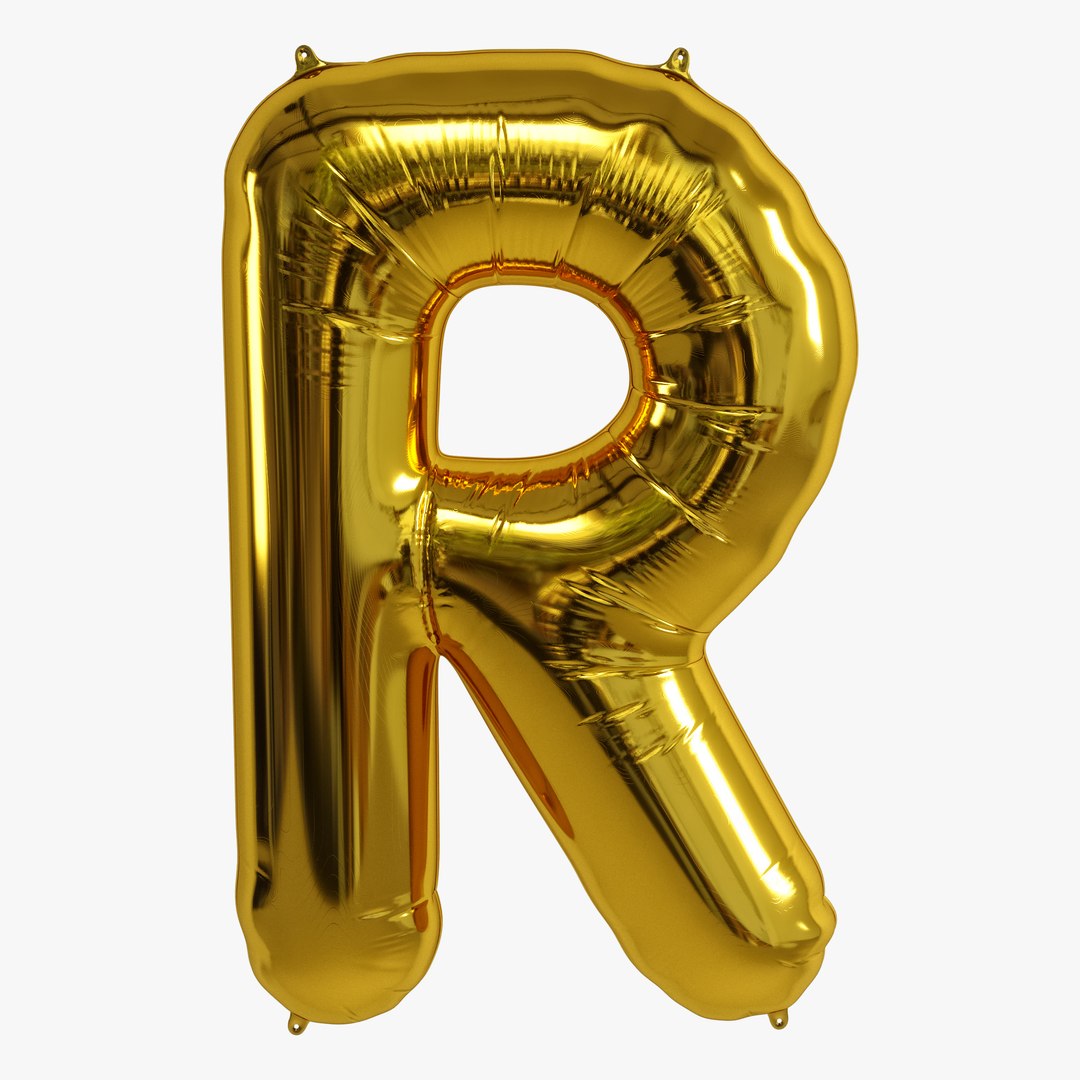 Balloon foil gold 3D model - TurboSquid 1362370