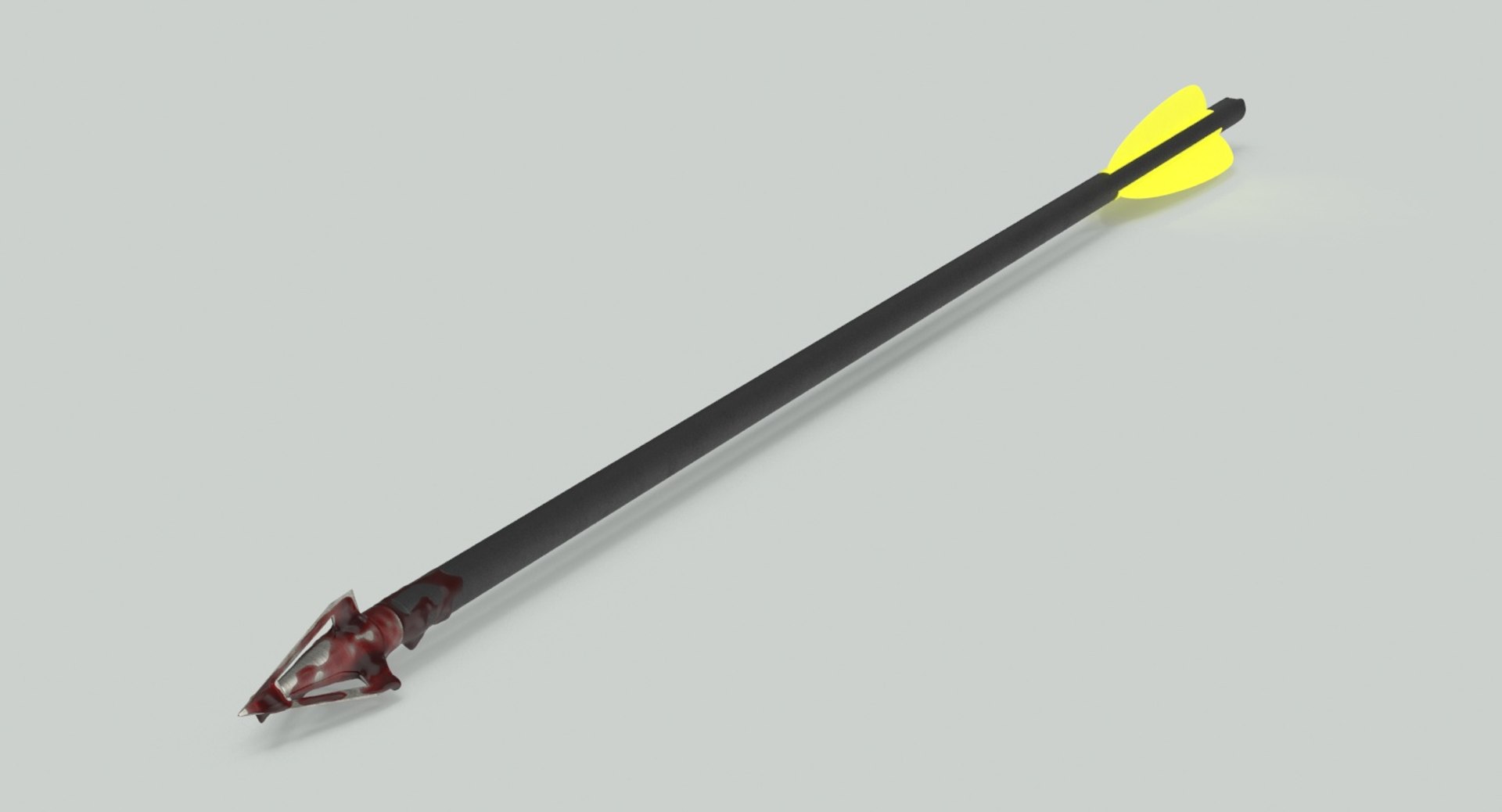 3d Model Bloody Hunting Arrow