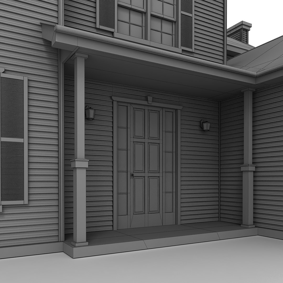 3d Model Of Two-story House 10