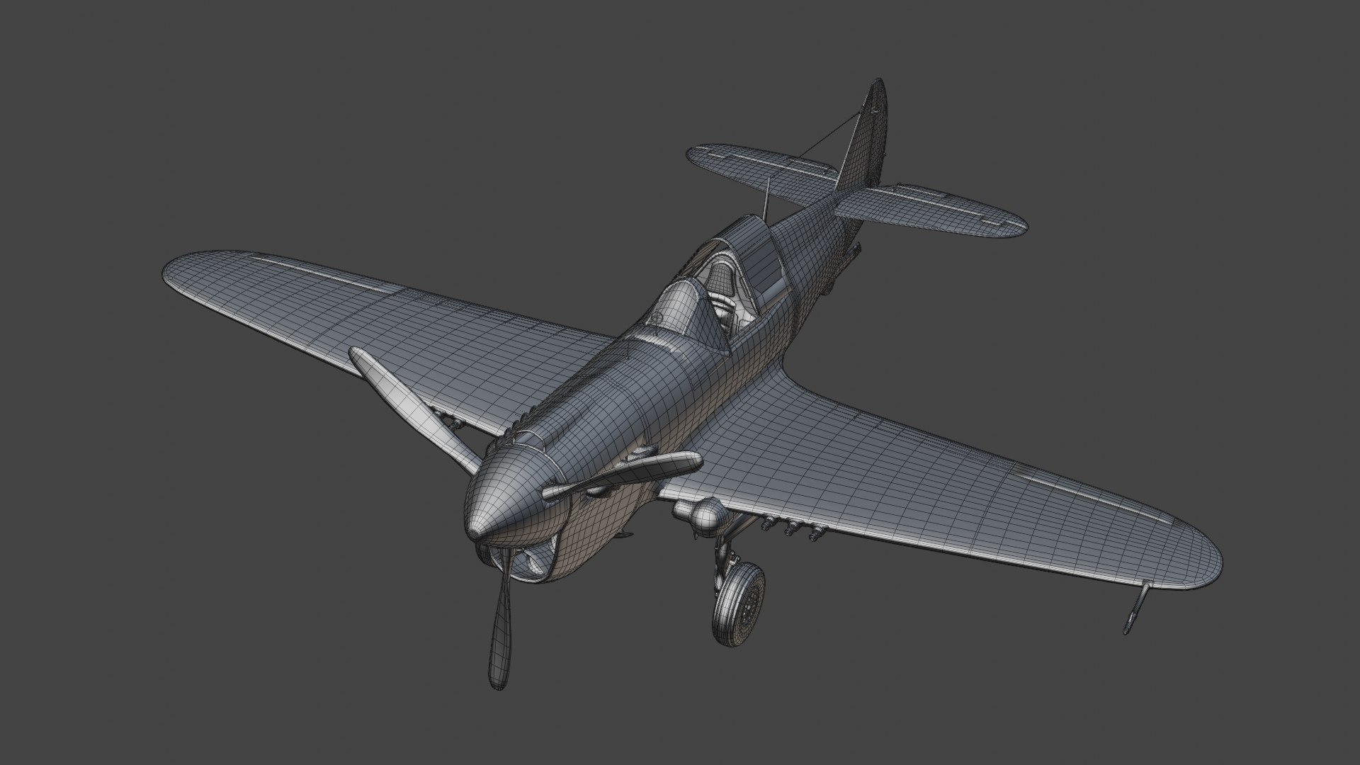 3D Britain Fully Rigged Wwii-Style Fighter Aircraft 3D Model Clean Topology Game Animation Read ...