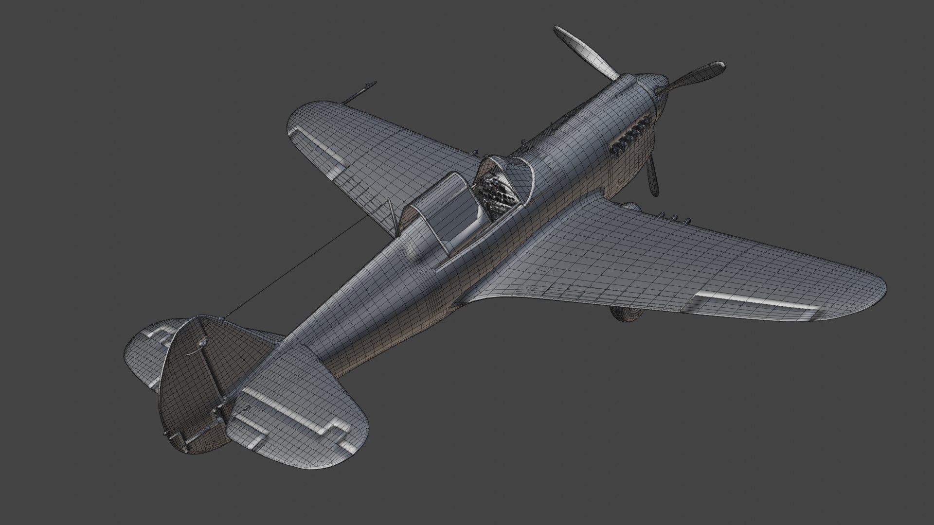 3D Britain Fully Rigged Wwii-Style Fighter Aircraft 3D Model Clean ...