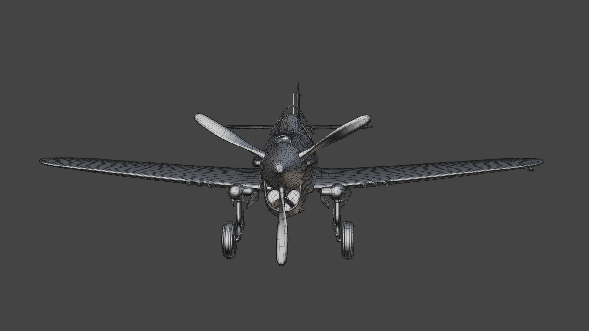 3D Britain Fully Rigged Wwii-Style Fighter Aircraft 3D Model Clean ...