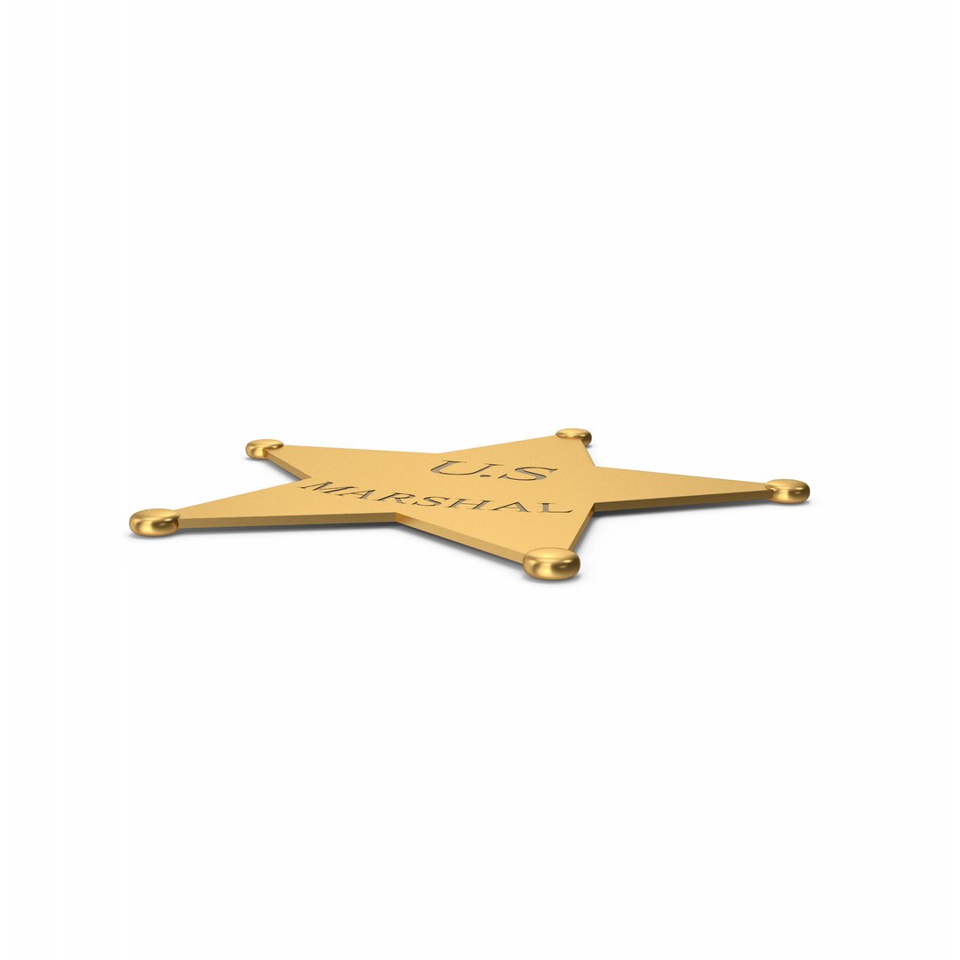 3D Model Old Badge US Marshal - TurboSquid 2351837