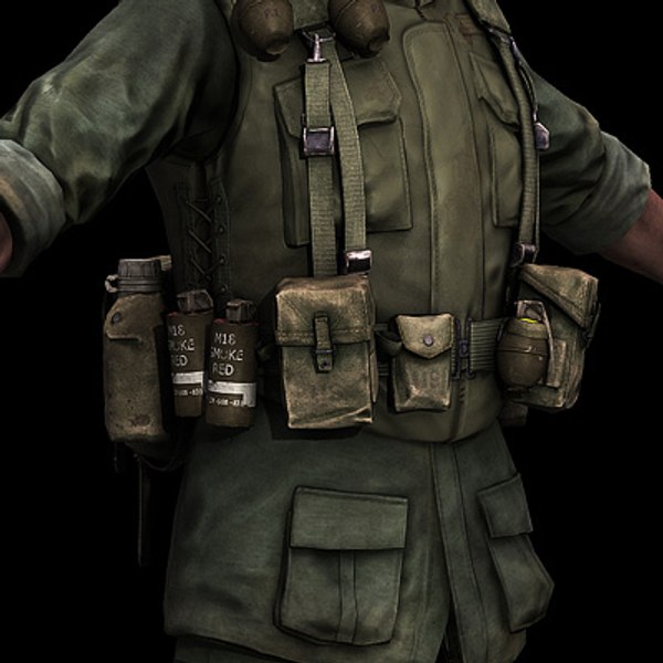veteran vietnam war 3d model