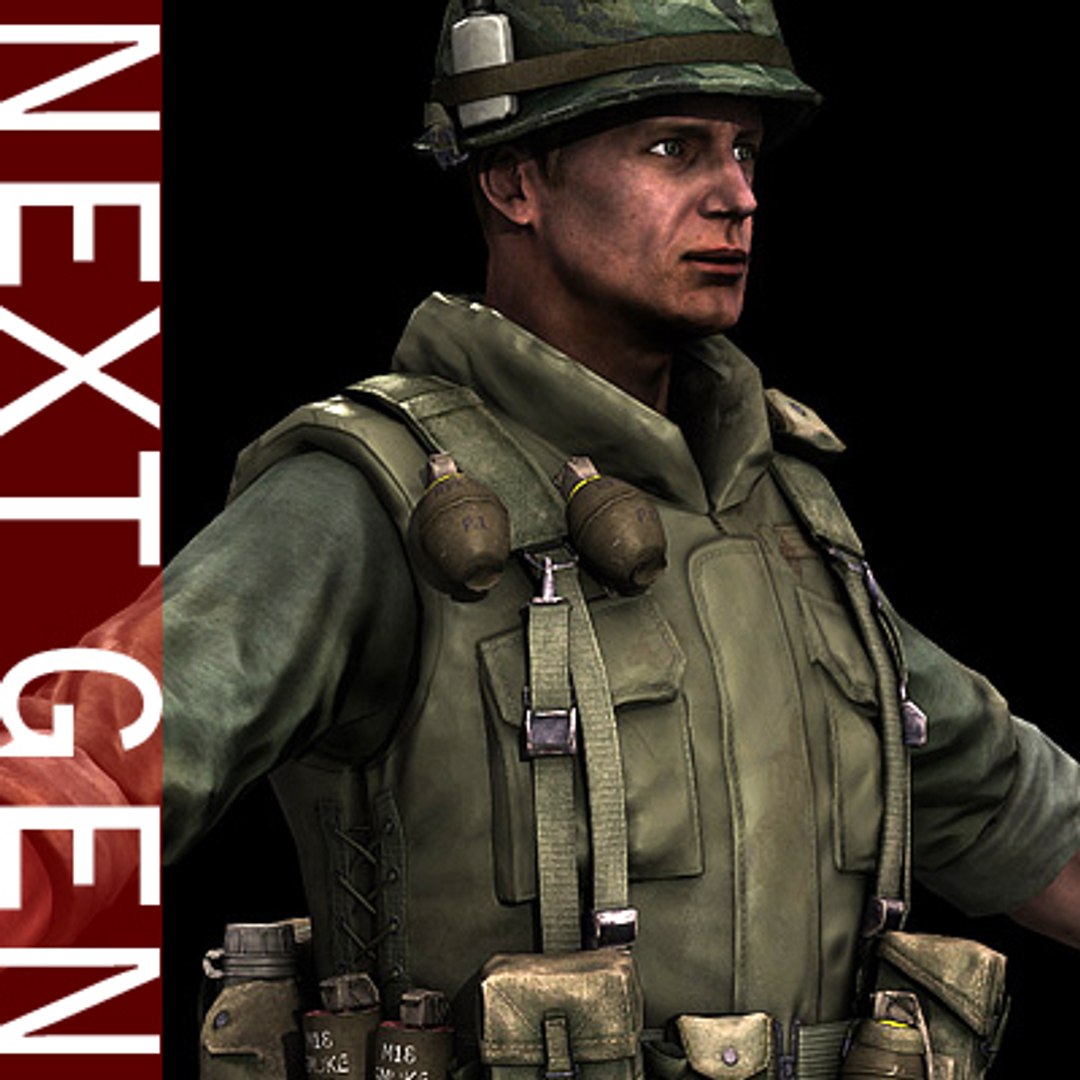 veteran vietnam war 3d model