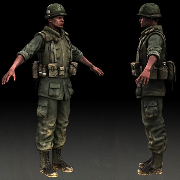 veteran vietnam war 3d model
