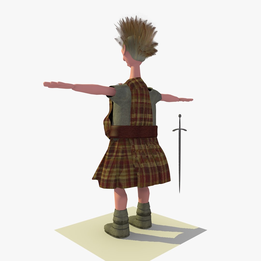 3d roland medieval cartoon warrior