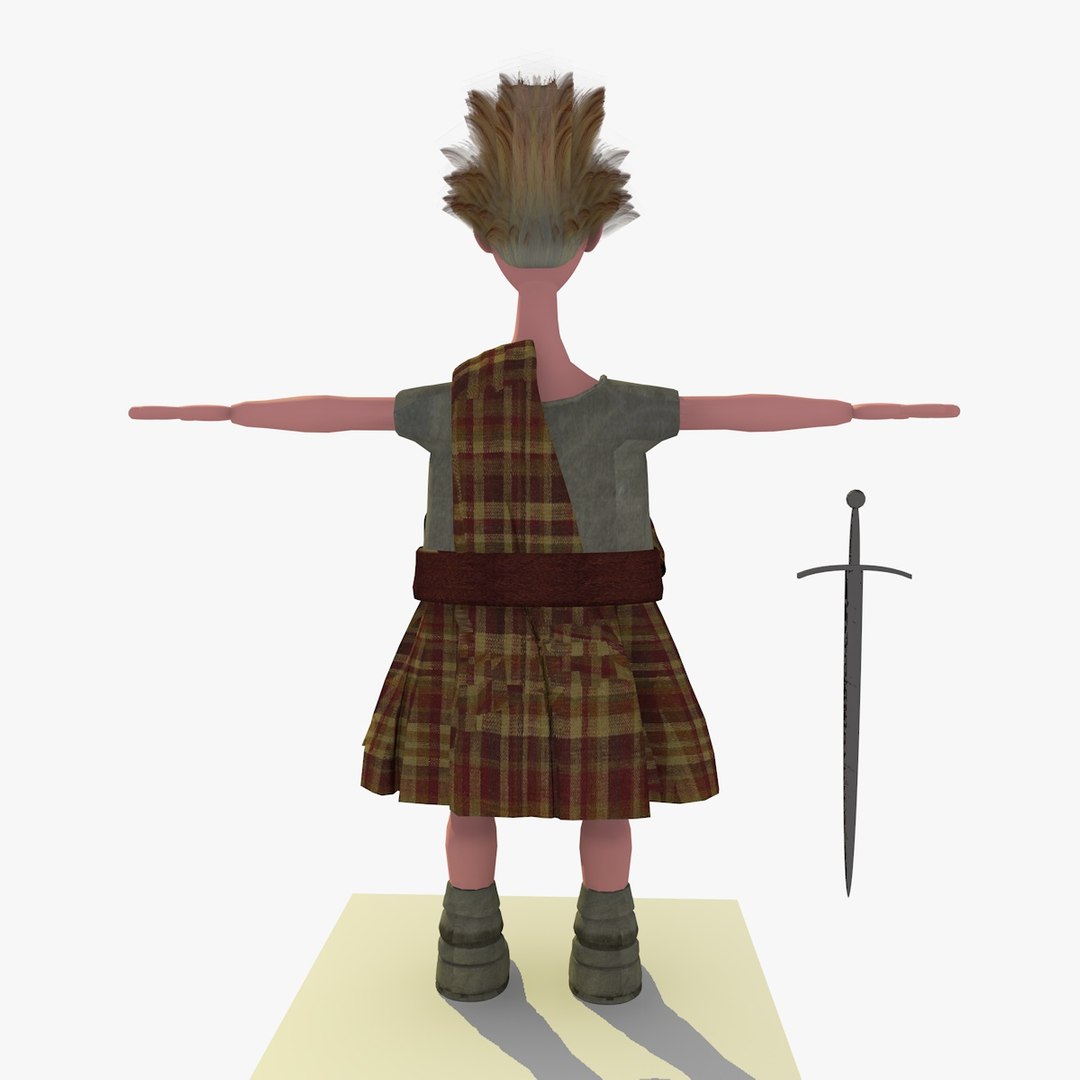 3d roland medieval cartoon warrior