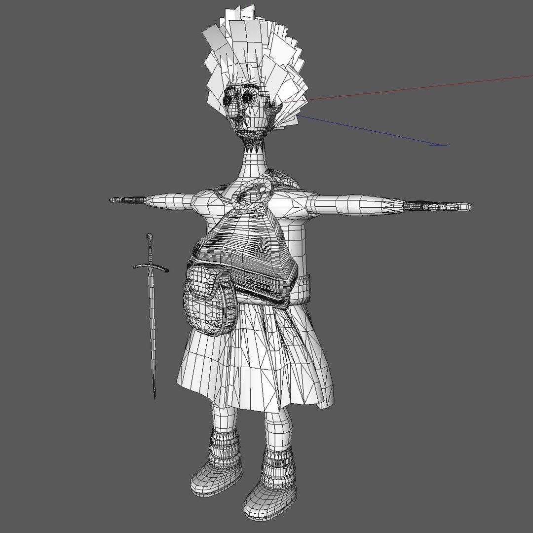 3d roland medieval cartoon warrior