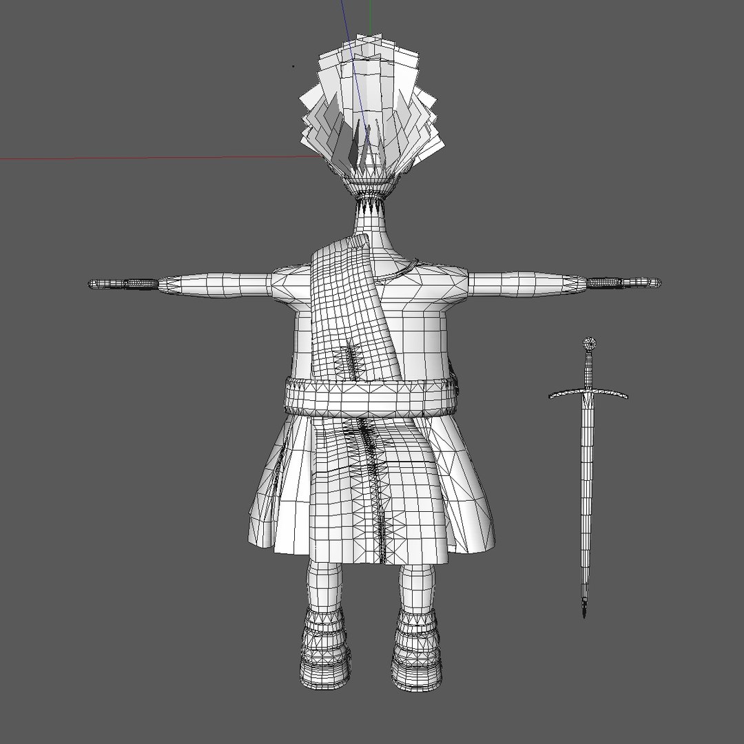 3d roland medieval cartoon warrior