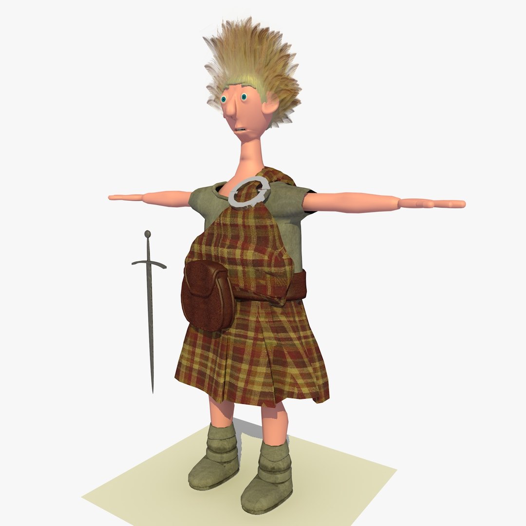 3d roland medieval cartoon warrior