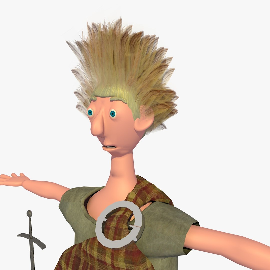 3d roland medieval cartoon warrior