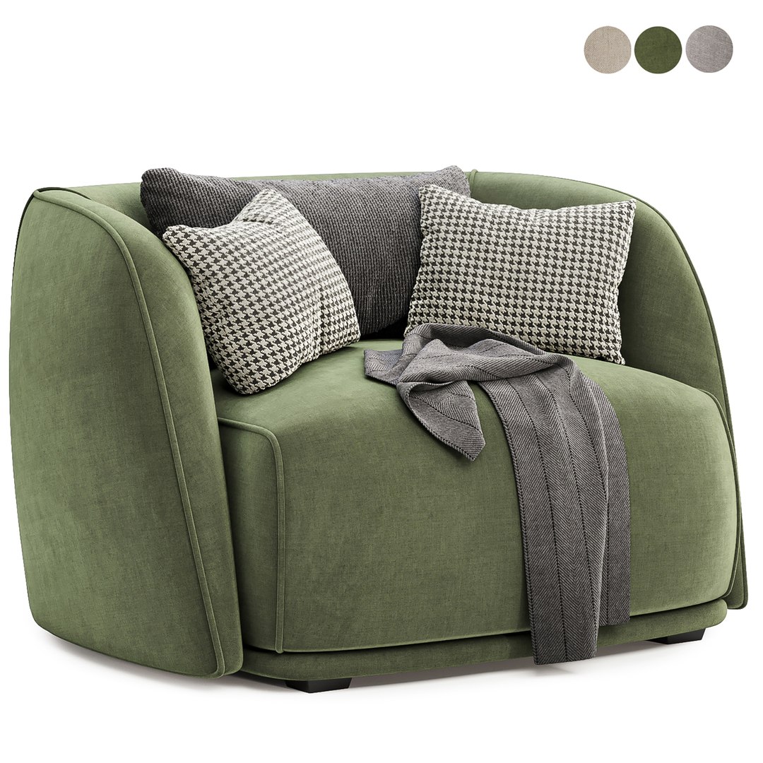 Troy Arm Chair Model - TurboSquid 2196866