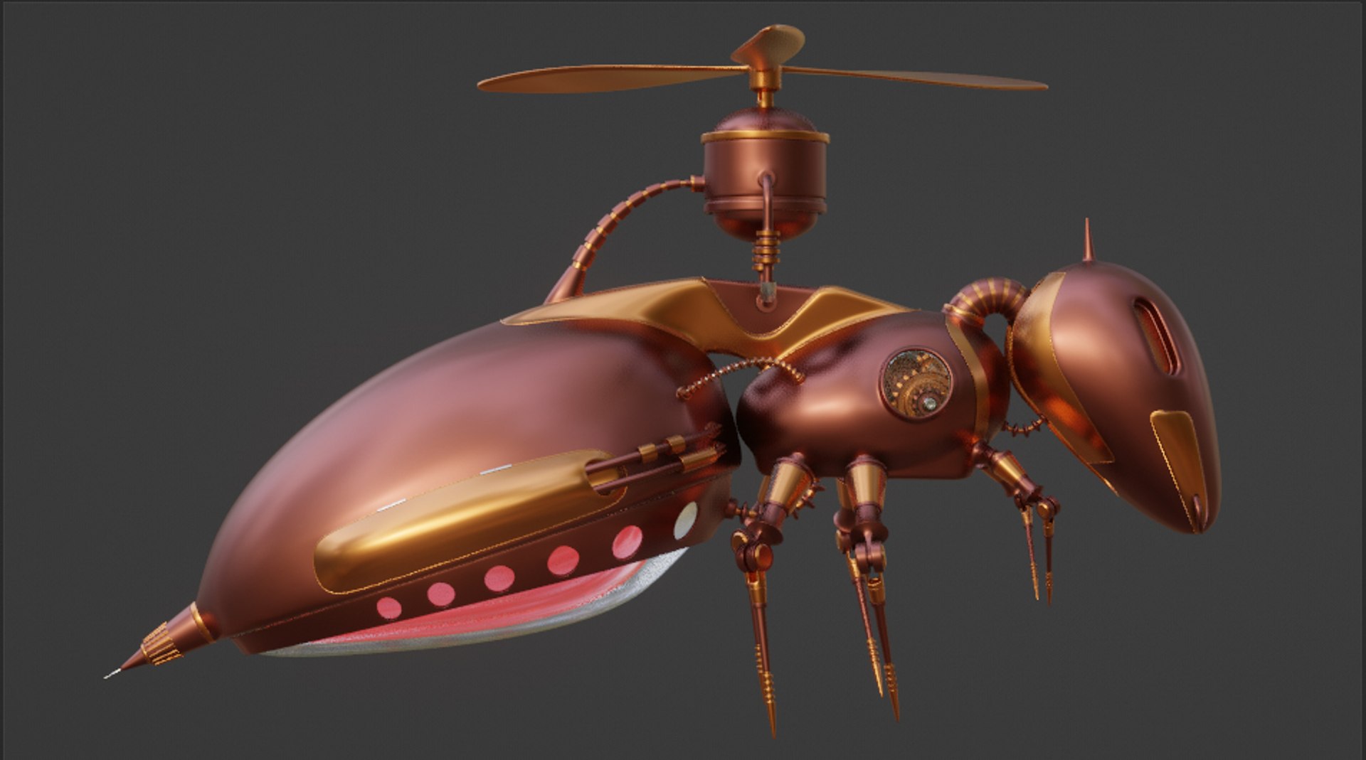 3D Mechanical Bee Model - TurboSquid 1884804