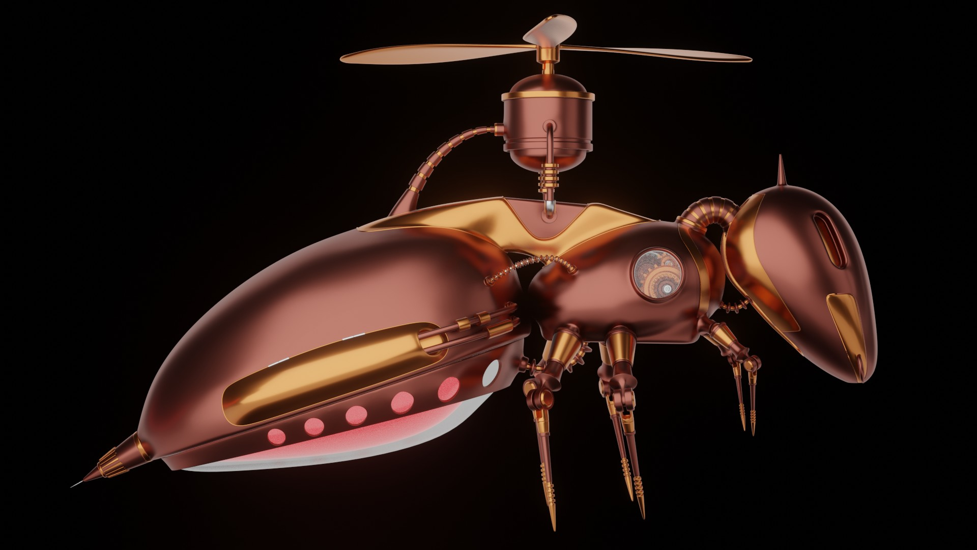 3D Mechanical Bee Model - TurboSquid 1884804