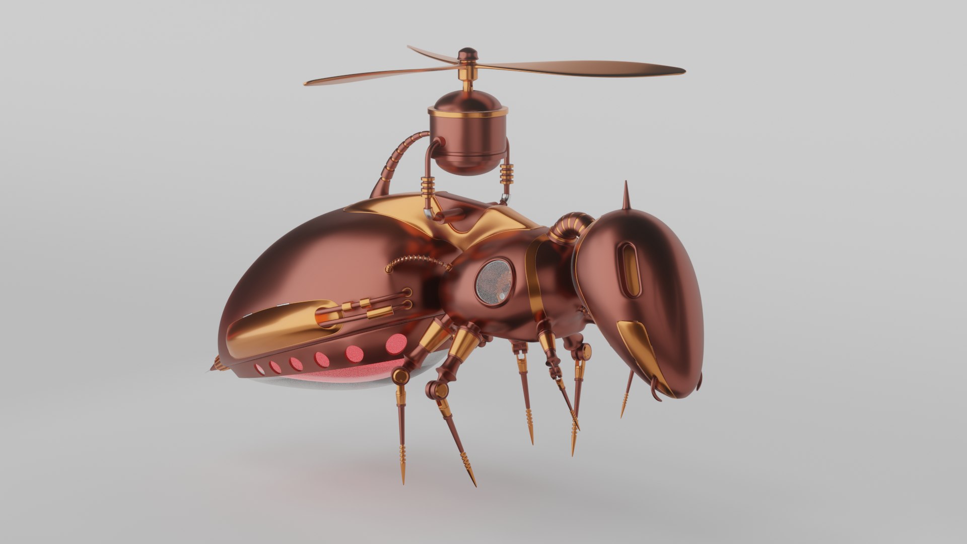 3D Mechanical Bee Model - TurboSquid 1884804