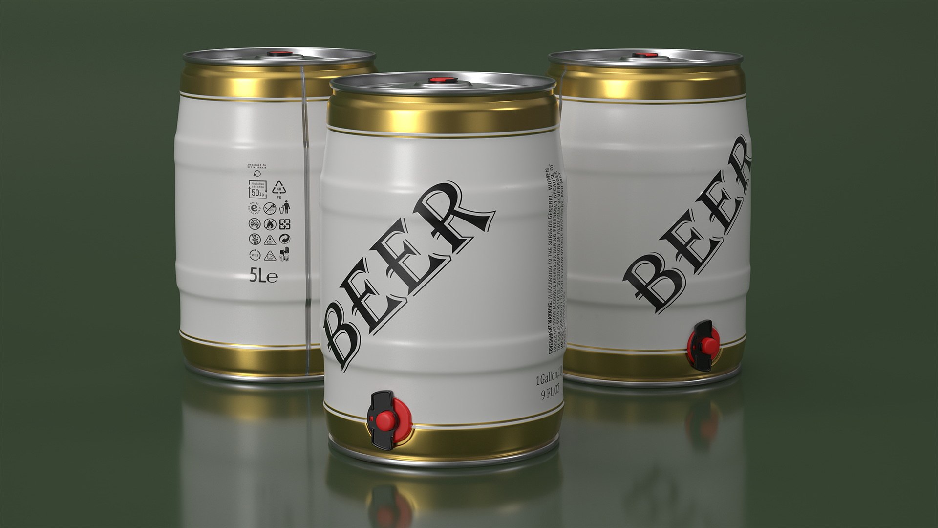 Beer 5 Liter Barrel 3D - TurboSquid 2276049