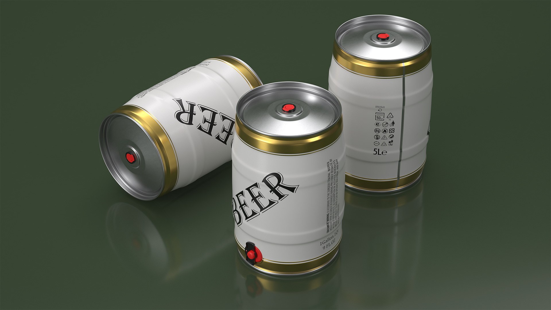 Beer 5 Liter Barrel 3D - TurboSquid 2276049