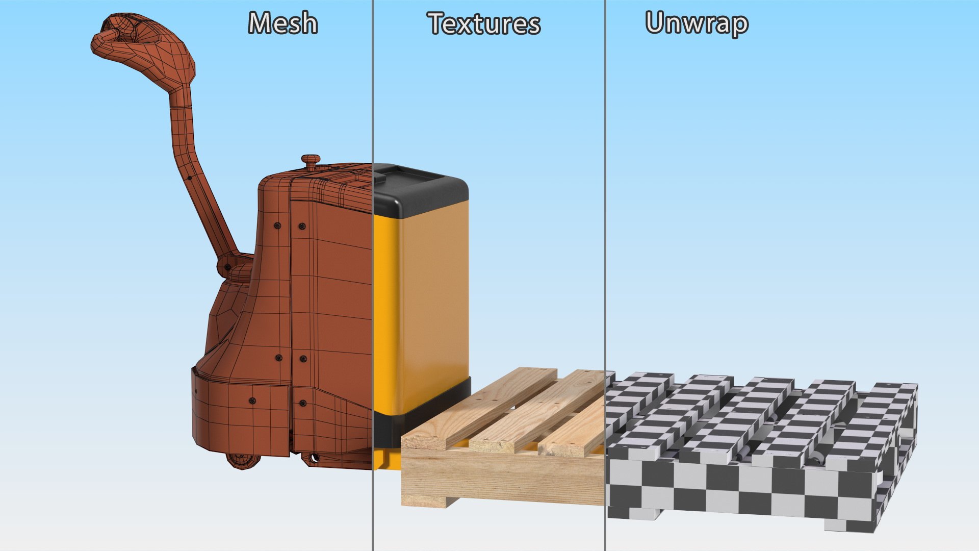 Electric Pallet Jack and Wooden Pallet 3D model - TurboSquid 2153008