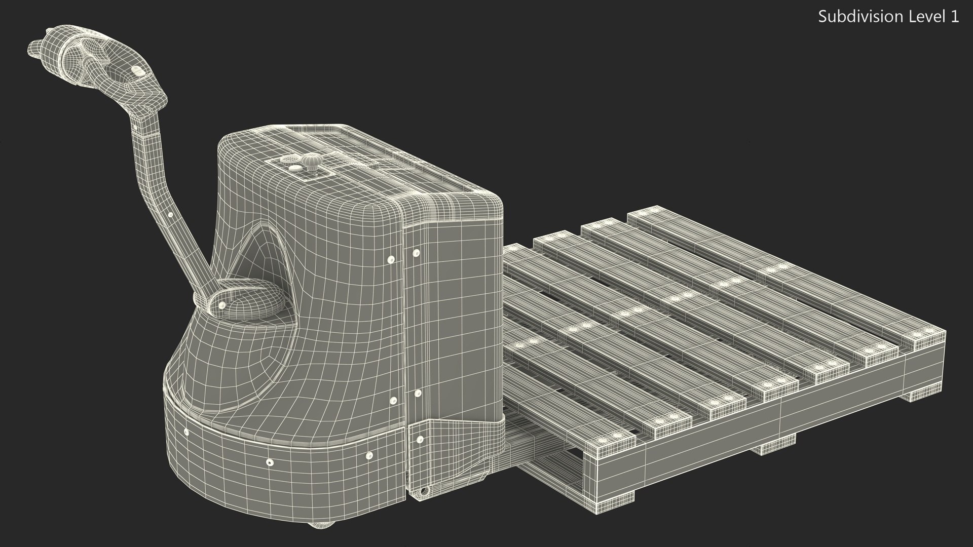 Electric Pallet Jack And Wooden Pallet 3D Model - TurboSquid 2153008