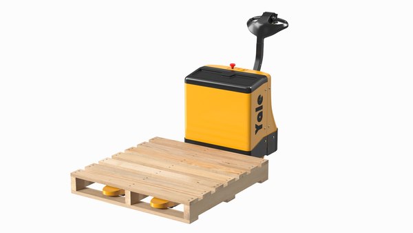 modelo 3d Transpaleta eléctrica y palet de madera - TurboSquid 2153008