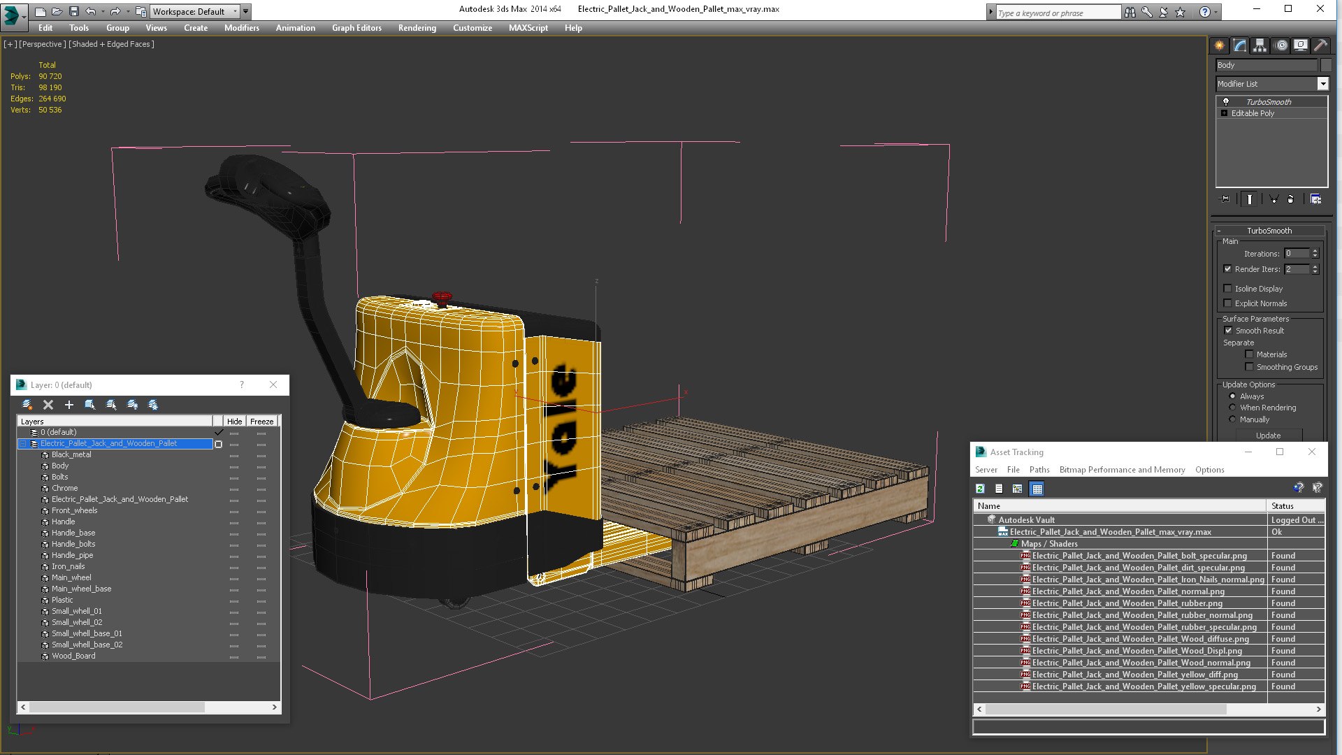 Electric Pallet Jack And Wooden Pallet 3D Model - TurboSquid 2153008