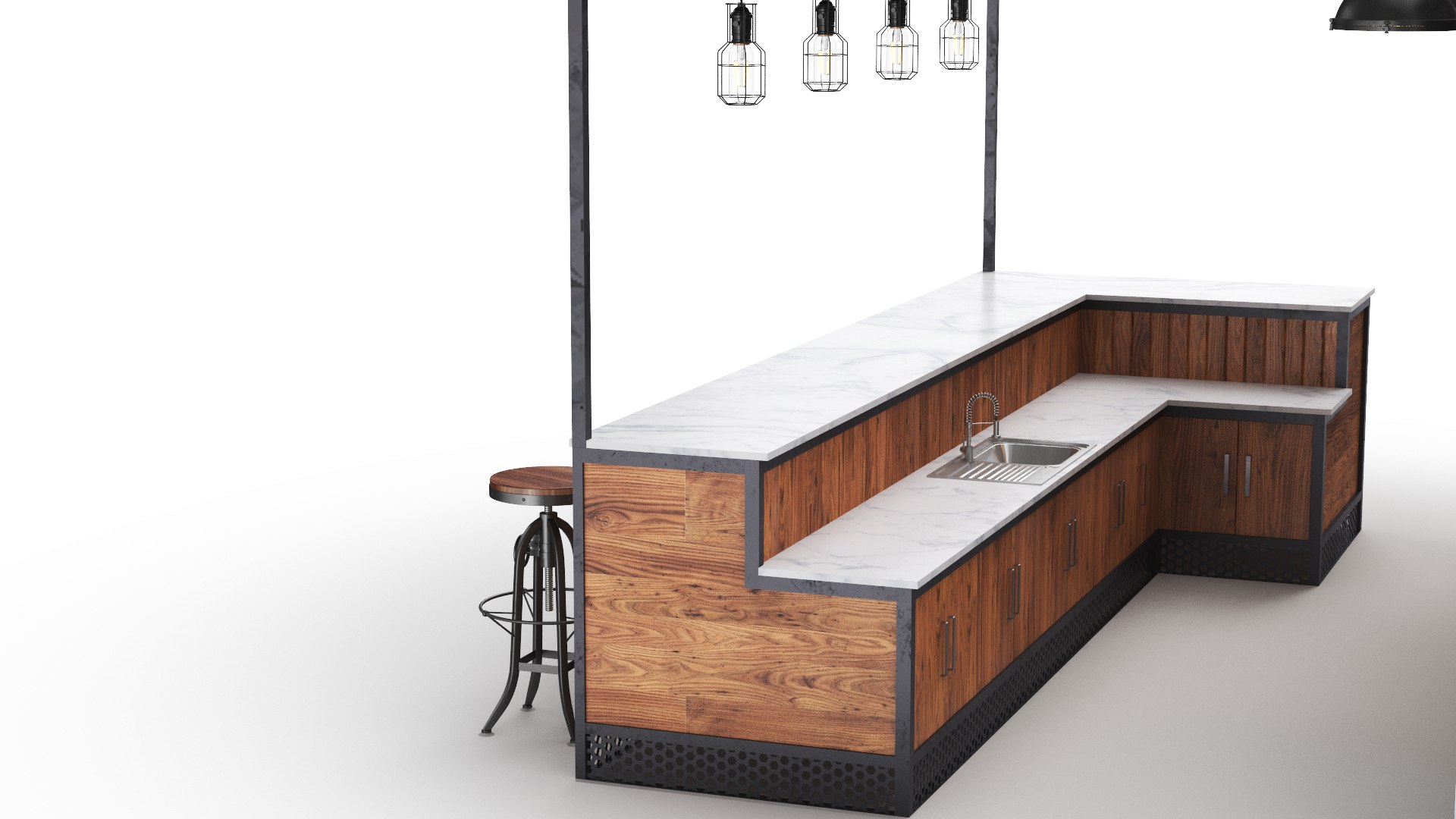 3D real industrial bar counter model - TurboSquid 1698216
