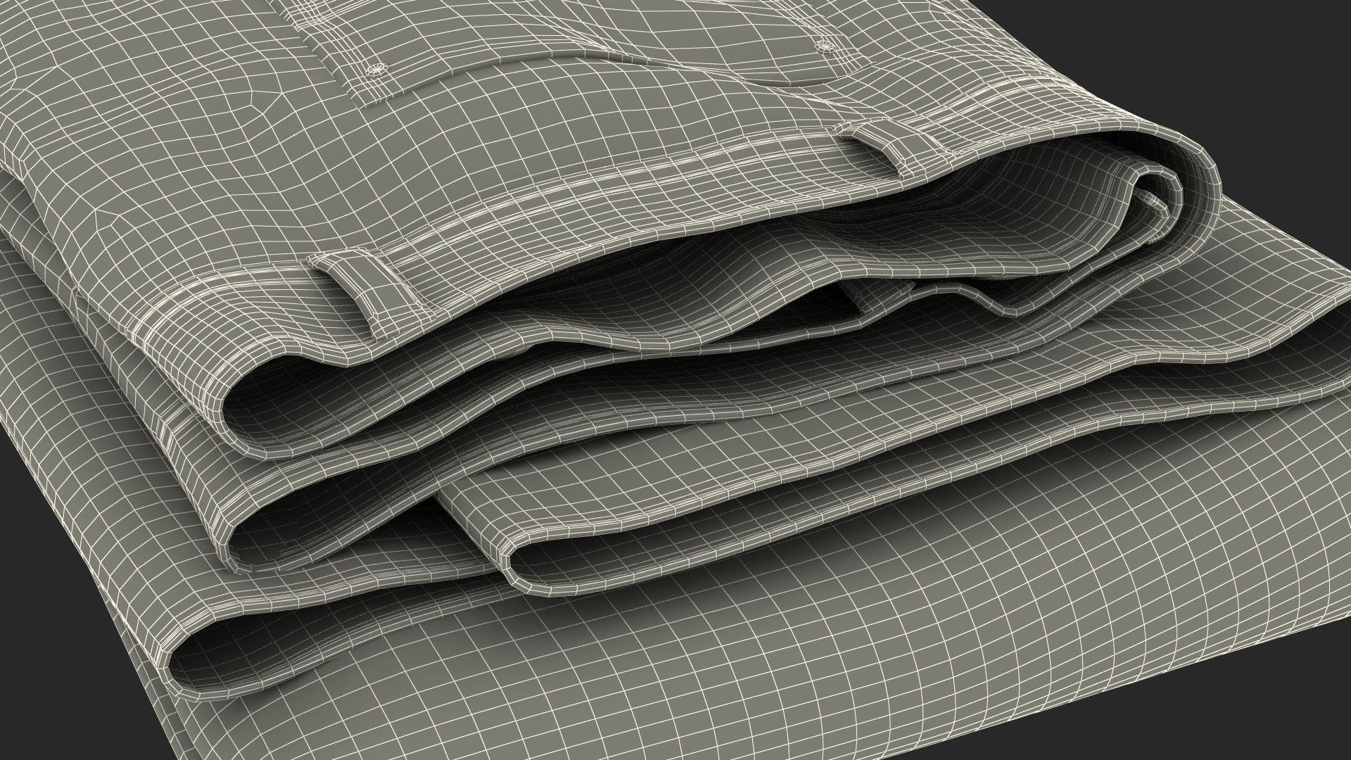 Folded Denim Blue Jeans 3D Model - TurboSquid 2326909