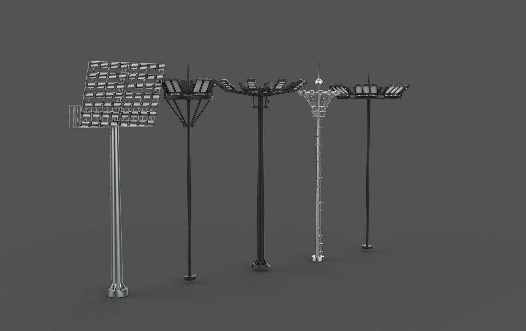 Stadium Light Pole 3D Model Model - TurboSquid 2459254