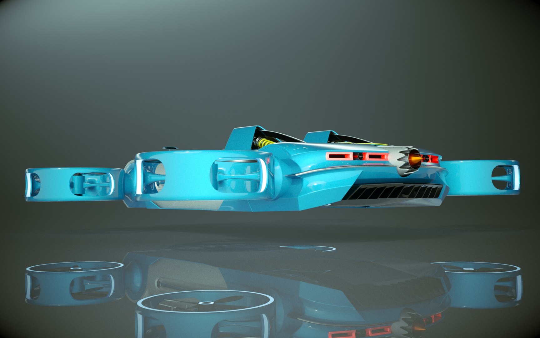 3D Model T Copter Car 55 - TurboSquid 2073385